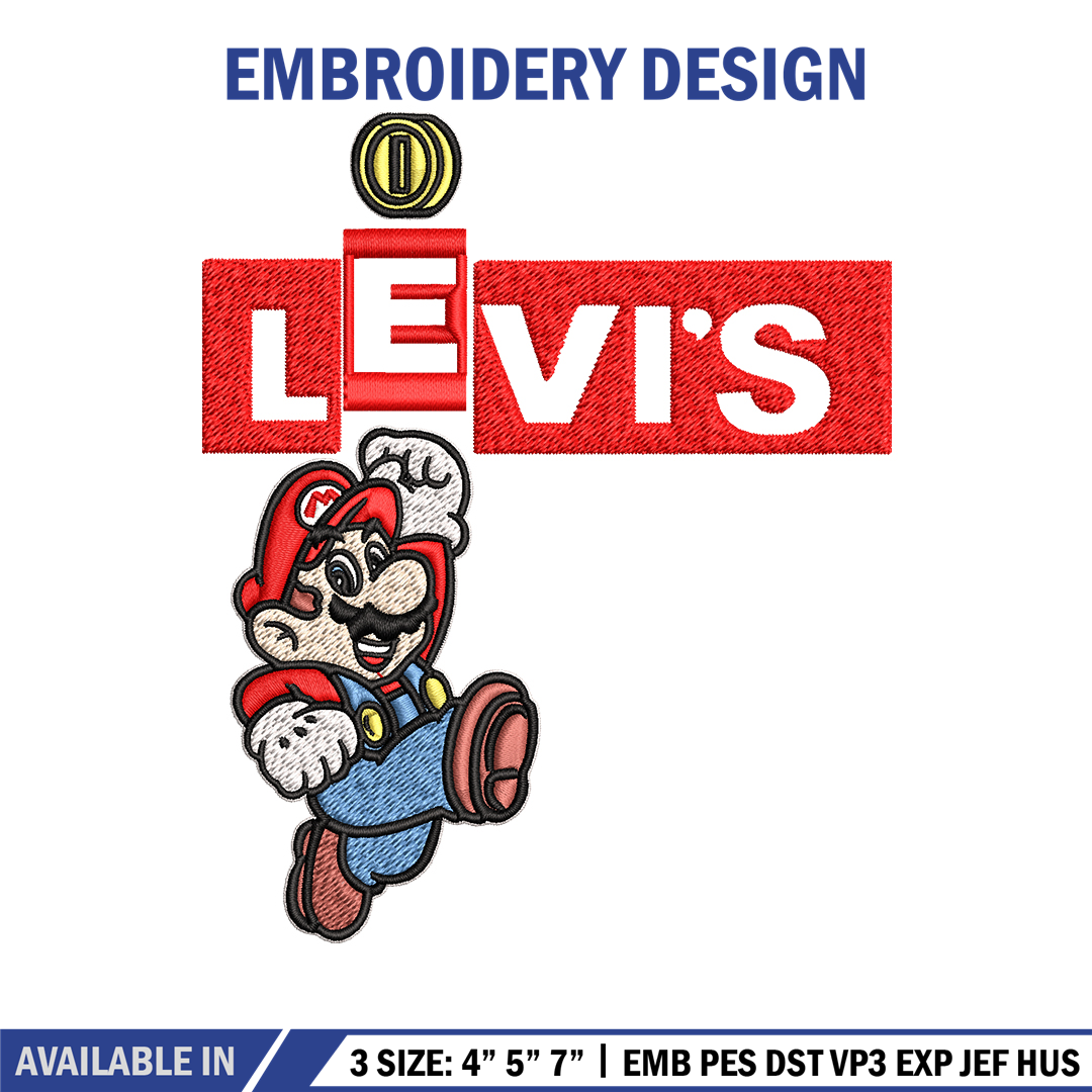 Levis Mario Embroidery design, Levis Mario Embroidery, carto | Inspire ...