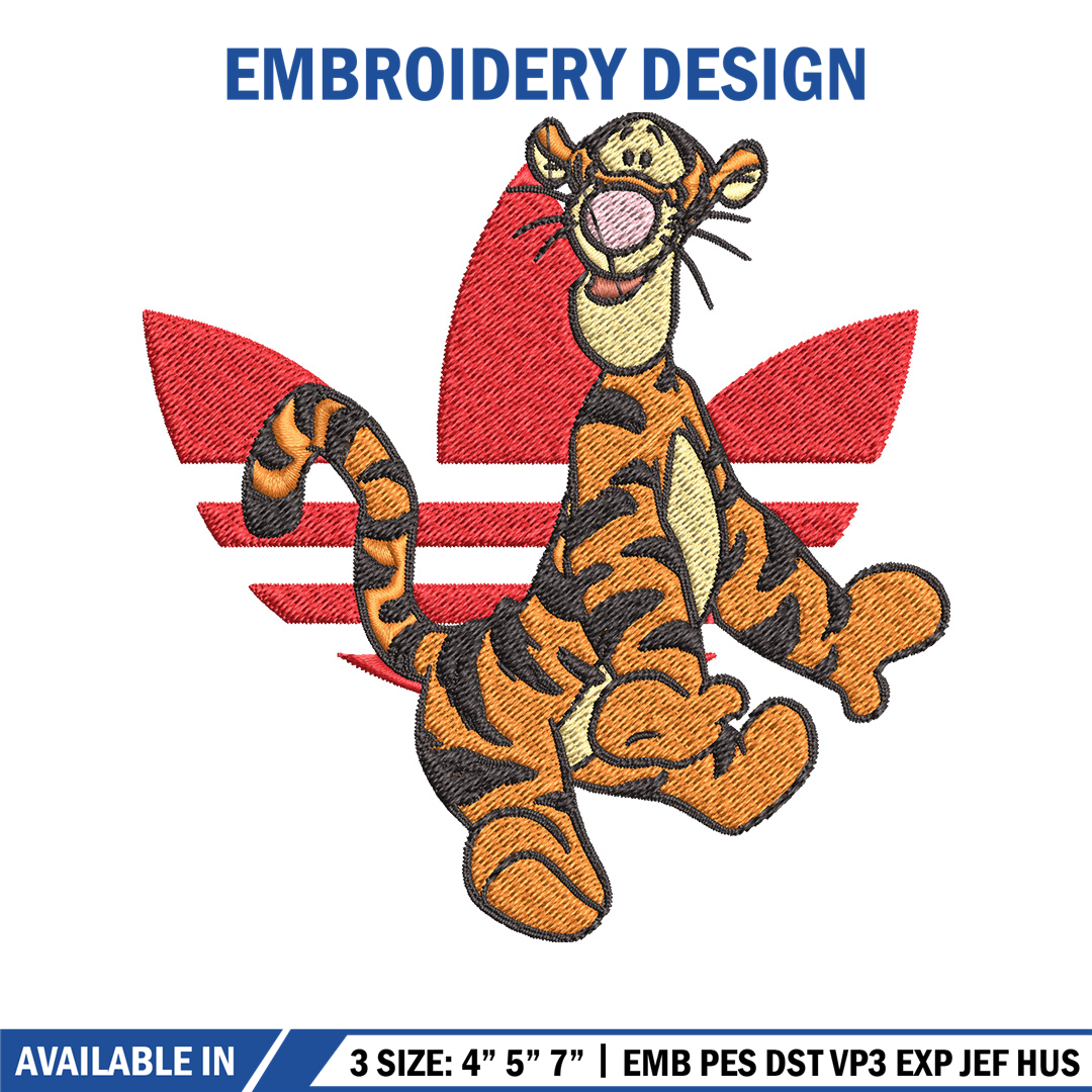 Tigger adidas Embroidery Design, Adidas Embroidery, Embroide | Inspire ...
