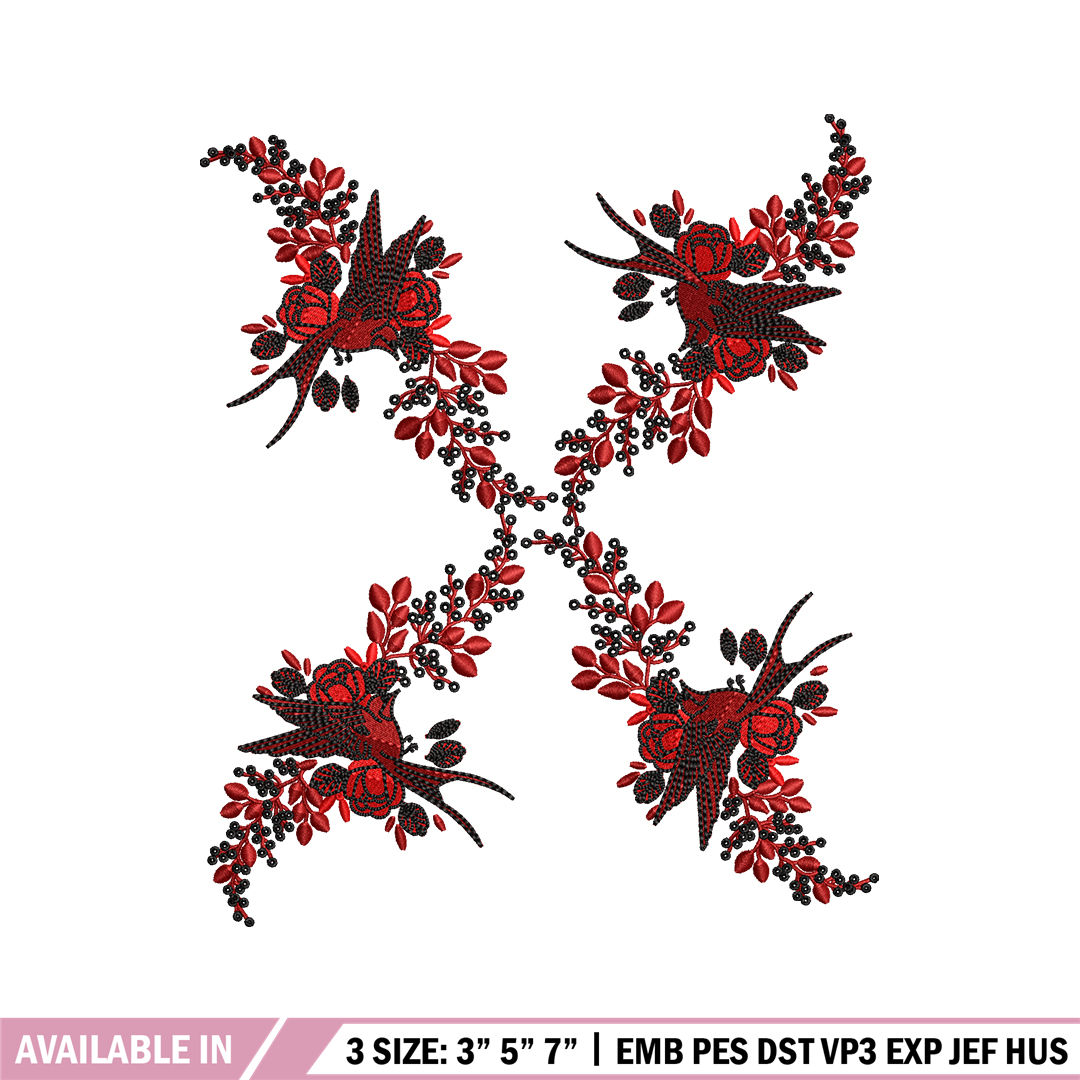 Flower windows embroidery design, logo embroidery, Flower de | Inspire ...