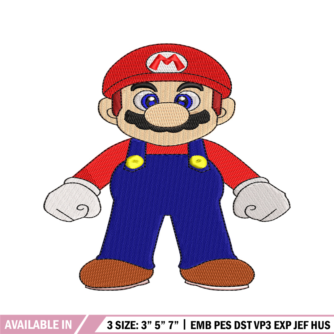 Super Mario bros embroidery design, Mario embroidery, logo d | Inspire ...