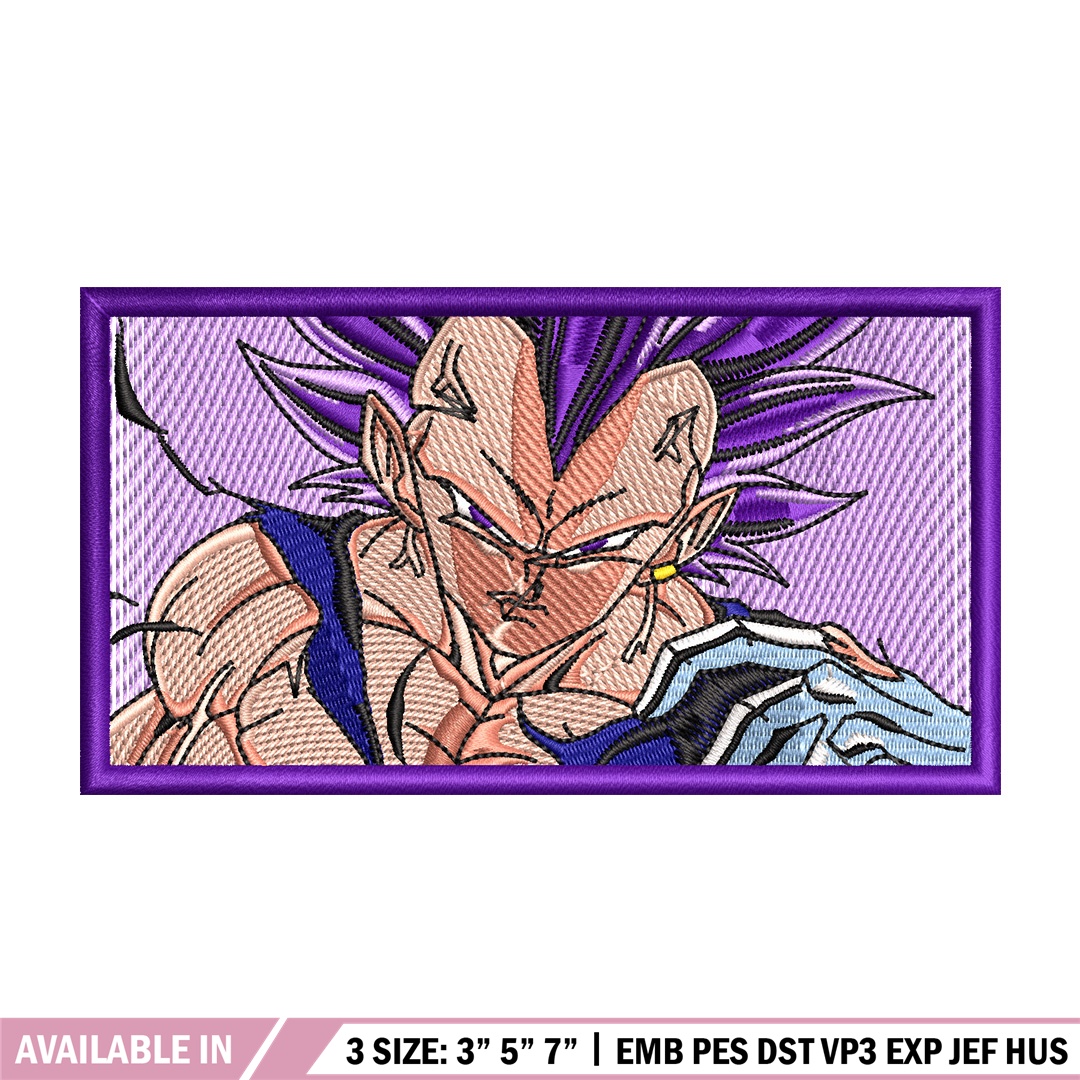 Vegeta ego box embroidery design, Dragonball embroidery, Ani | Inspire ...