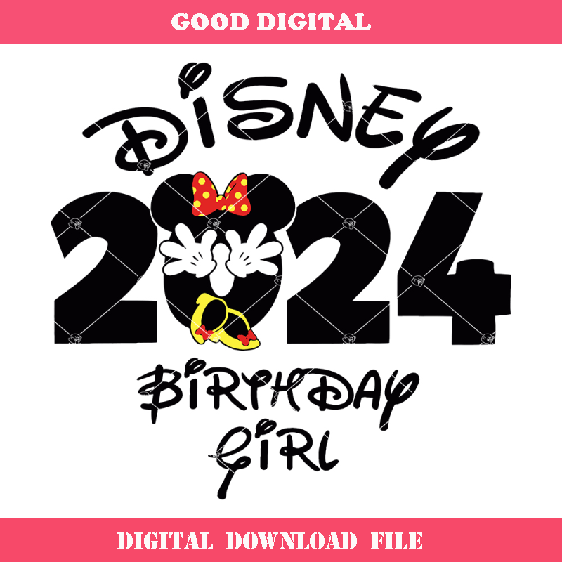 2024 Minnie Mouse Svg, 2024 Birthday Girl Svg, Family | Inspire Uplift