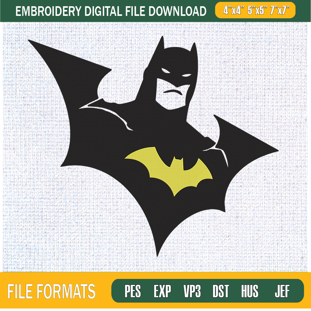 Batman Logo Bat Embroidery Designs, DC Comics Machine Embroi | Inspire ...