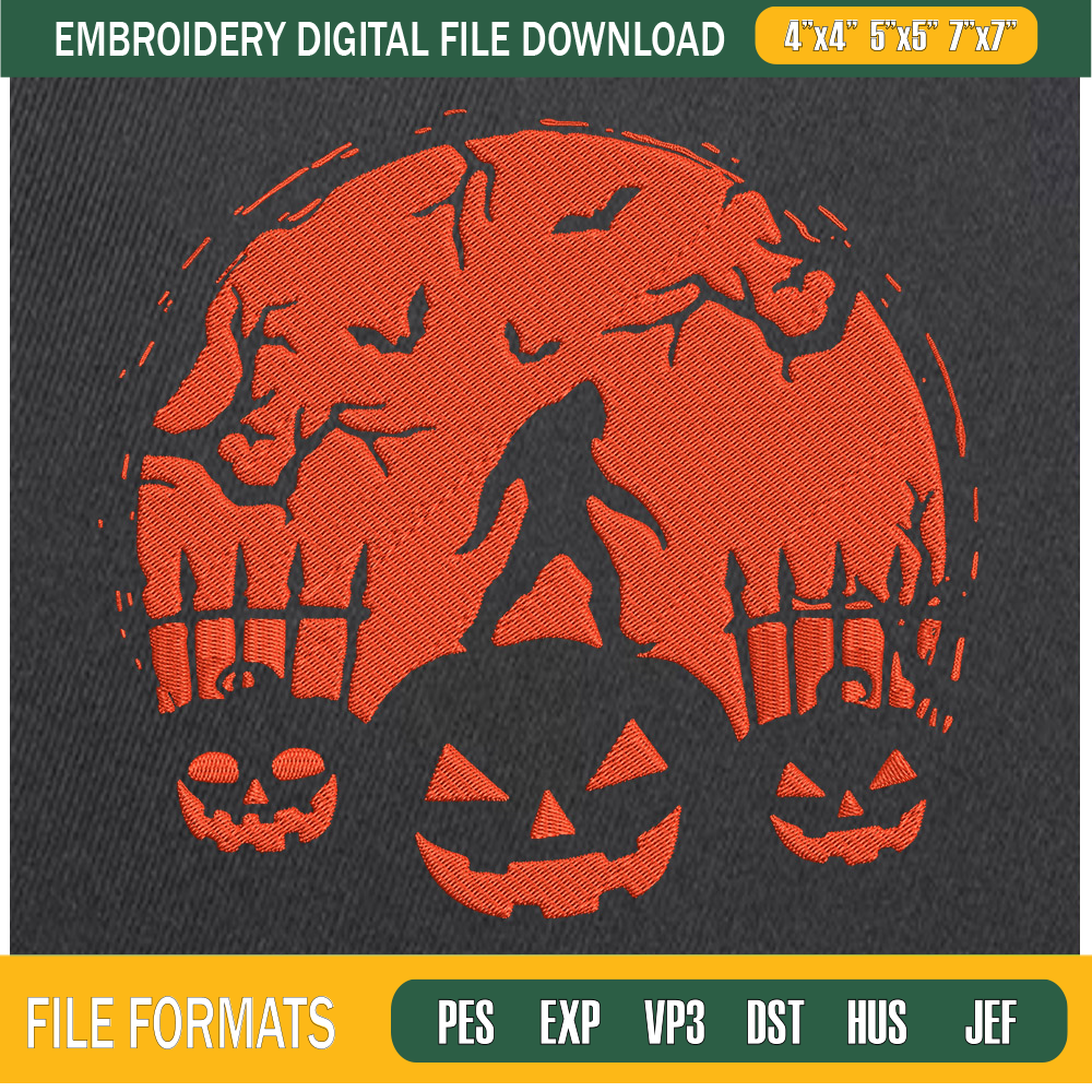 Bigfoot Halloween Embroidery Designs, Halloween Machine Embr | Inspire ...
