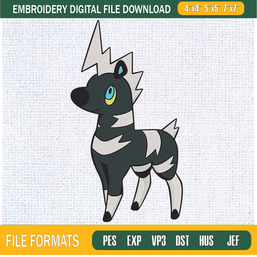 Blitzle Pokemon Embroidery Designs, Pokemon Machine Embroide | Inspire ...