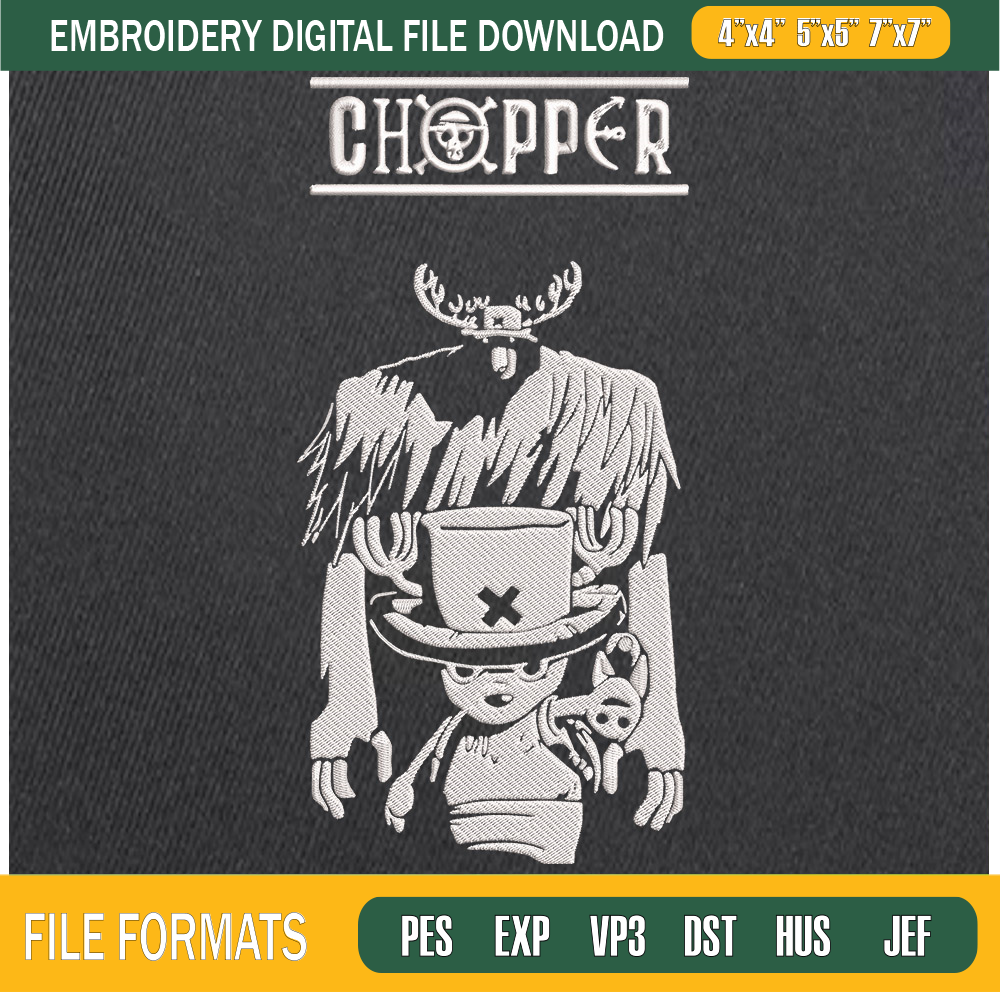 Chopper One Piece Embroidery Designs, One Piece Machine Embr - Inspire ...