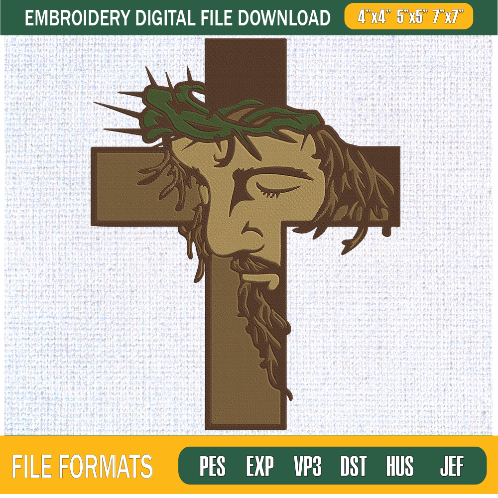 Cross Embroidery Designs, Jesus Machine Embroidery Design, M | Inspire ...