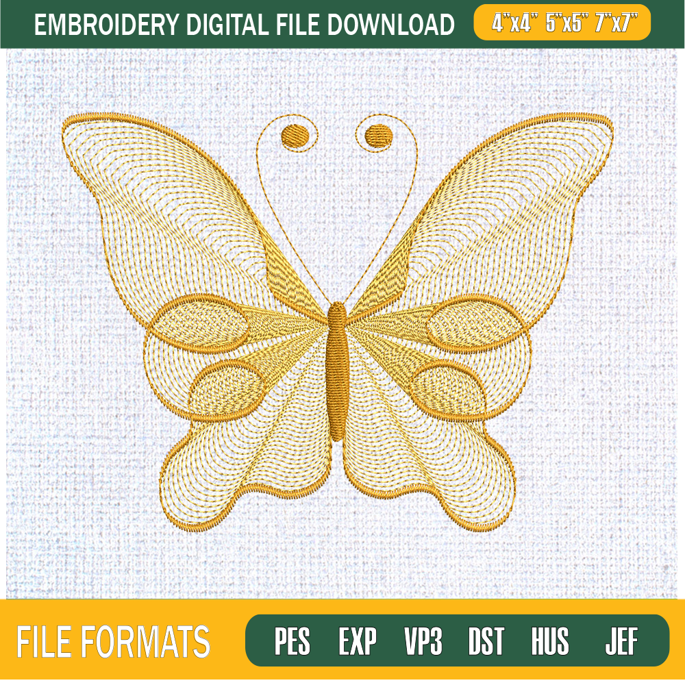 Delicate Butterfly Embroidery Designs, Butterfly Machine Emb | Inspire ...
