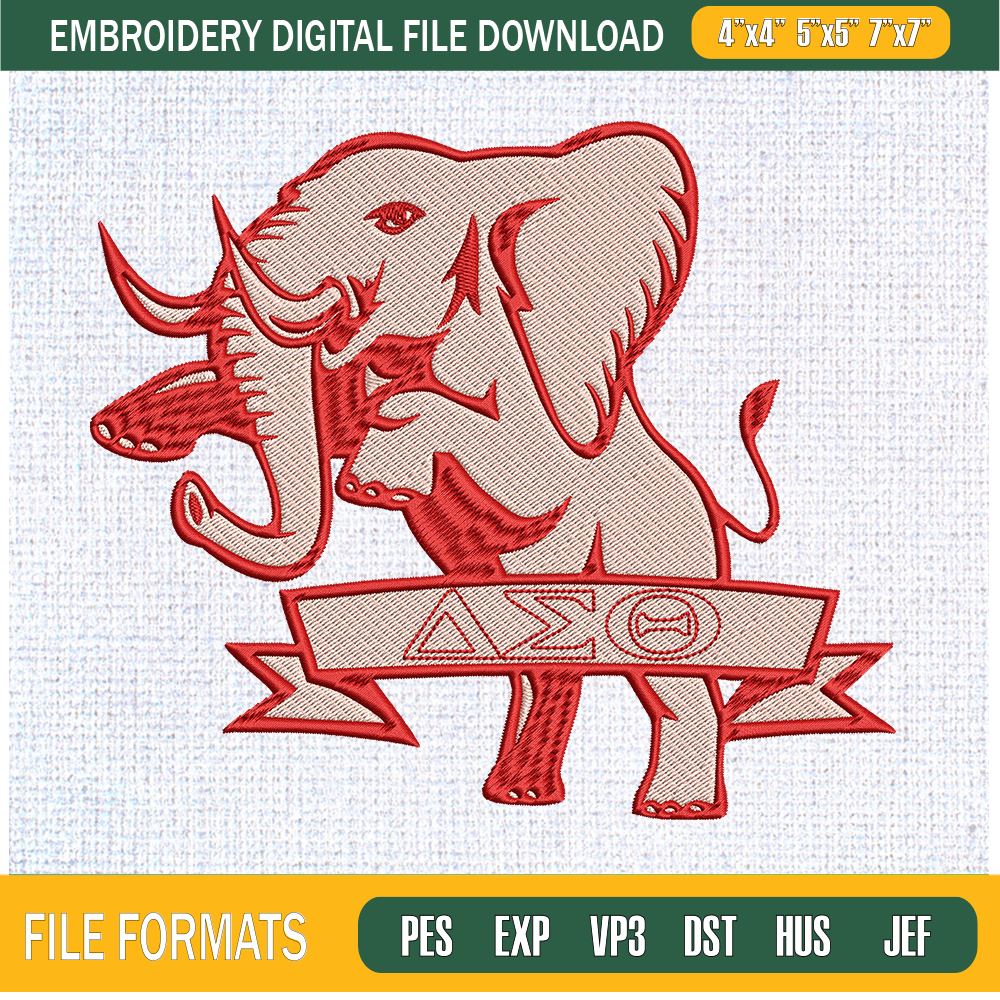 Elephant Delta Sigma Theta Embroidery Designs, Historically - Inspire ...