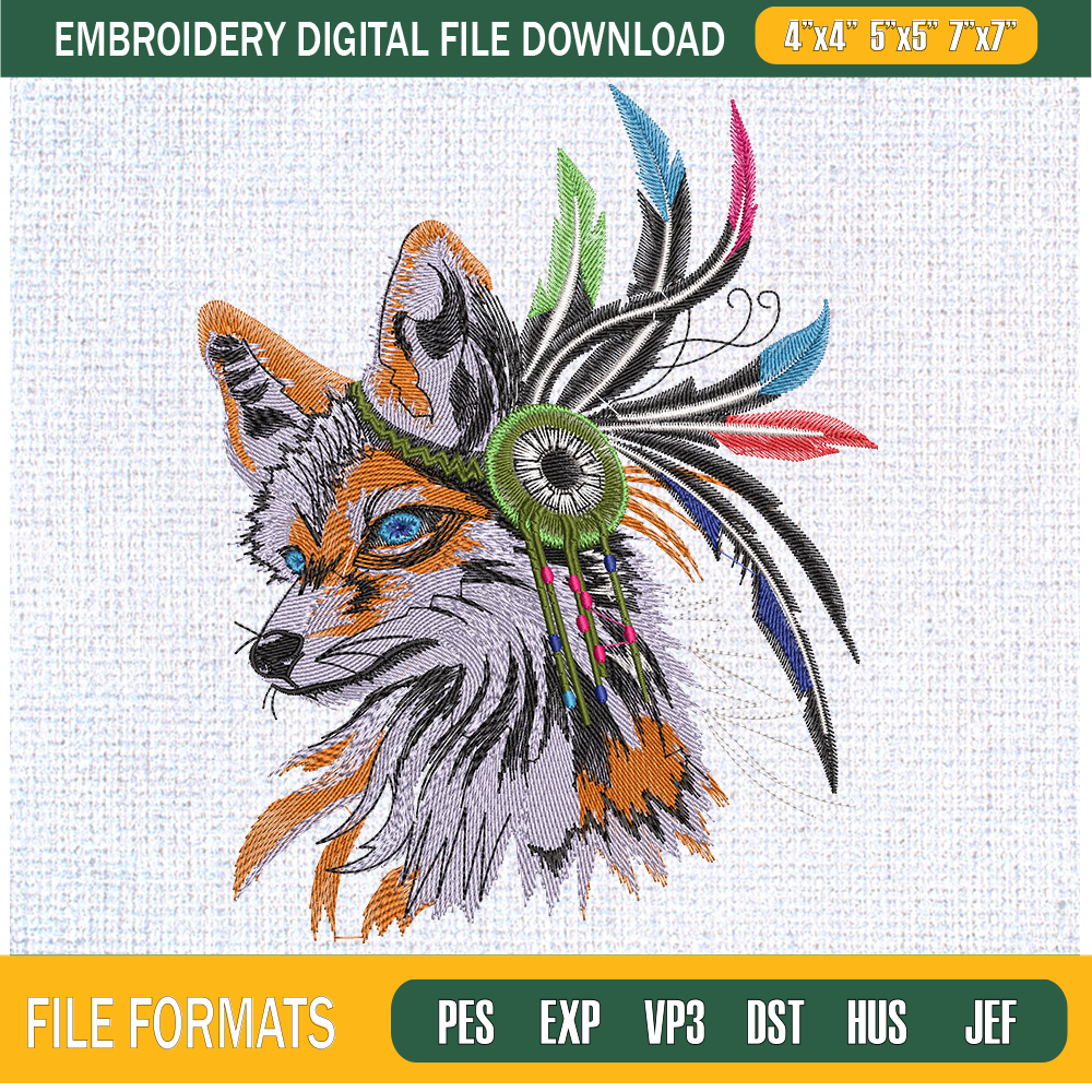 Fox Embroidery Designs, Fox Machine Embroidery Design, Machi | Inspire ...