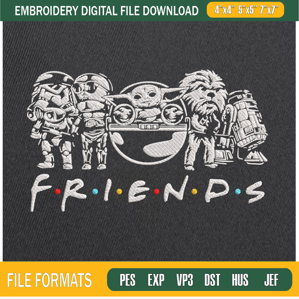 Friends Star Wars Embroidery Designs, Star Wars Machine Embr | Inspire ...