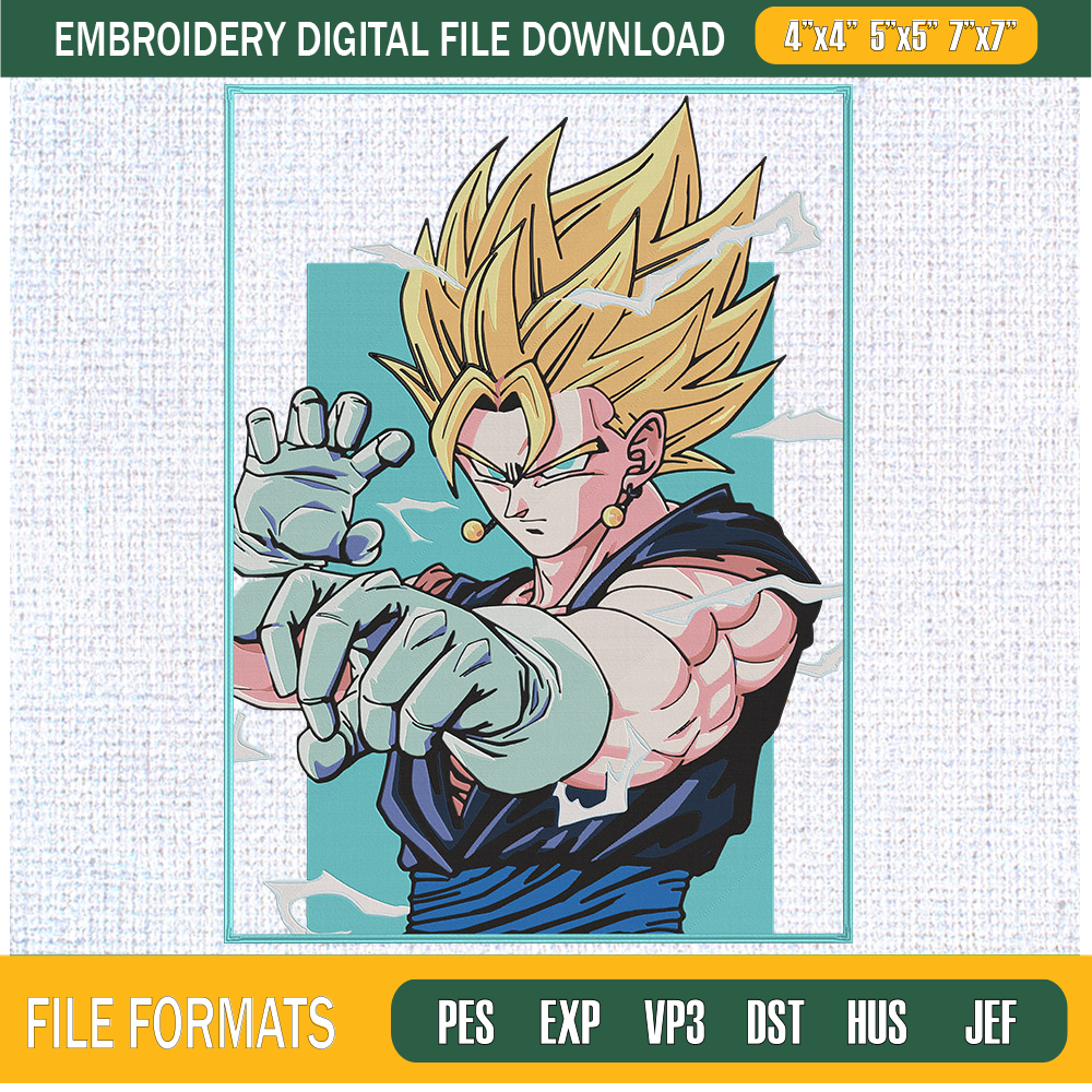 Gogeta Embroidery Designs, Dragon Ball Machine Embroidery De - Inspire ...