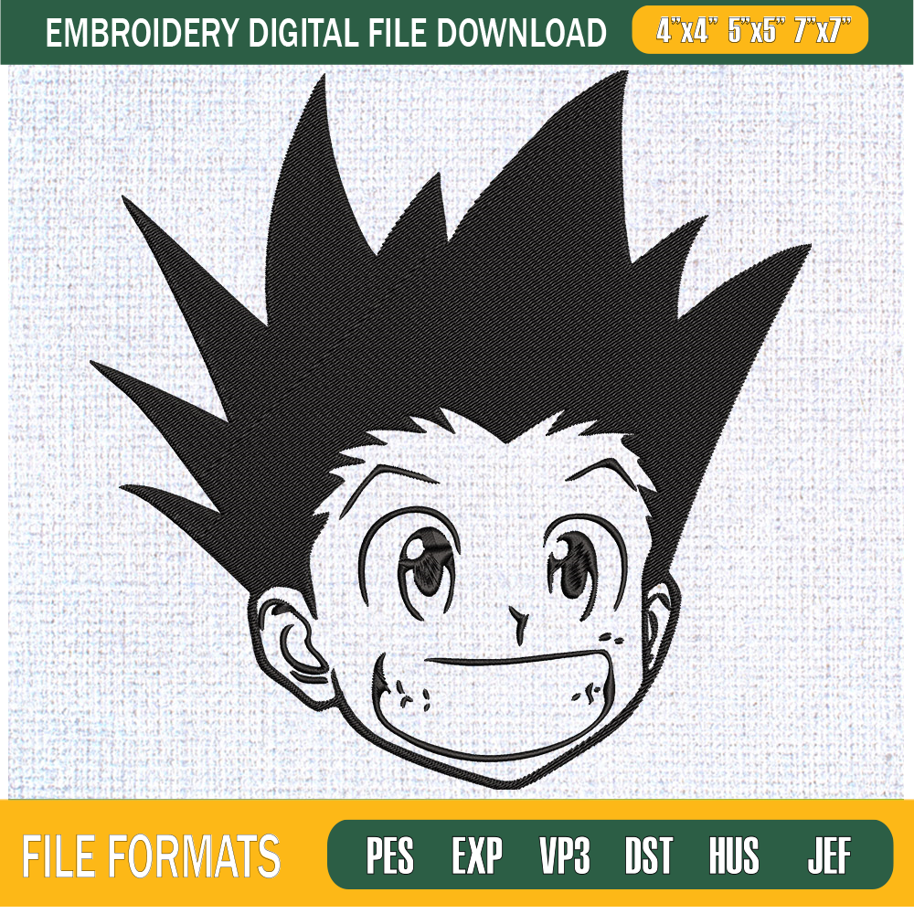 Gon Head Funny Embroidery Designs, Hunter x Hunter Machine E | Inspire ...