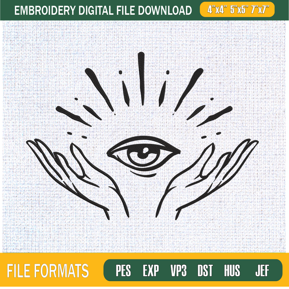 Hand And Eye Embroidery Designs, Mystery Machine Embroidery | Inspire ...