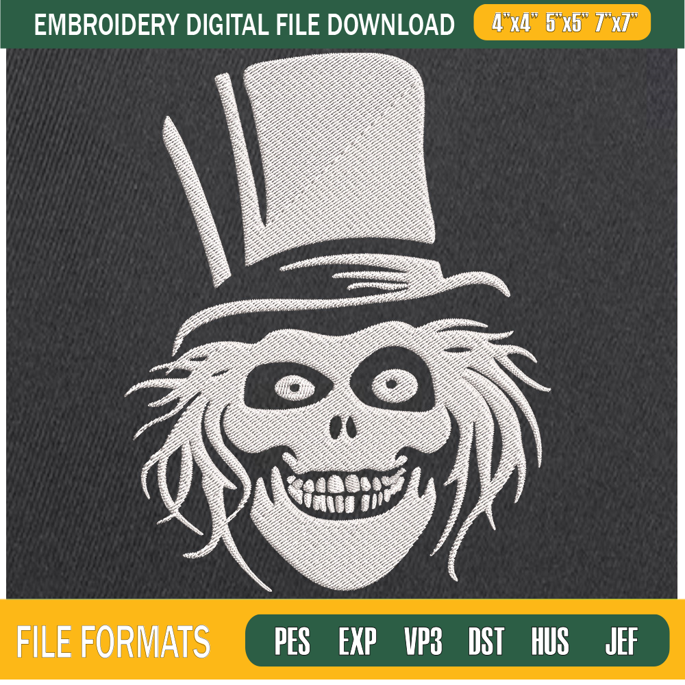 Hatbox Ghost Face Embroidery Designs, Halloween Machine Embr | Inspire ...