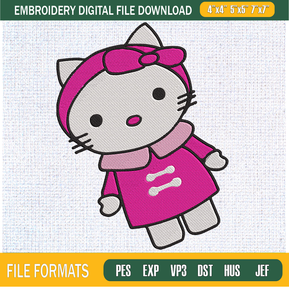 Hello Kitty Pink Embroidery Designs, Hello Kitty Machine Emb | Inspire ...