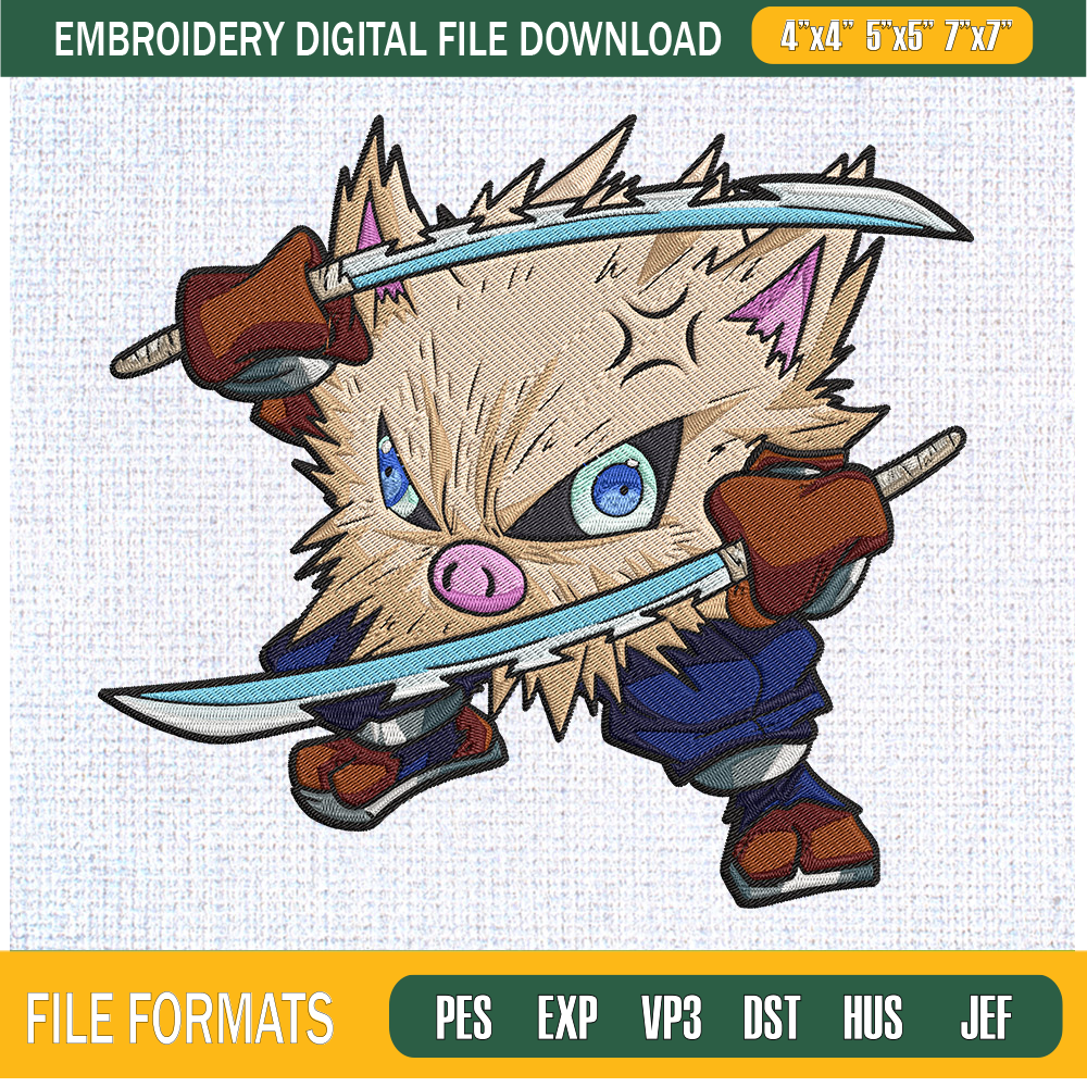 Inosuke X Entei Embroidery Designs, Kimetsu x Pokemon Machin | Inspire ...