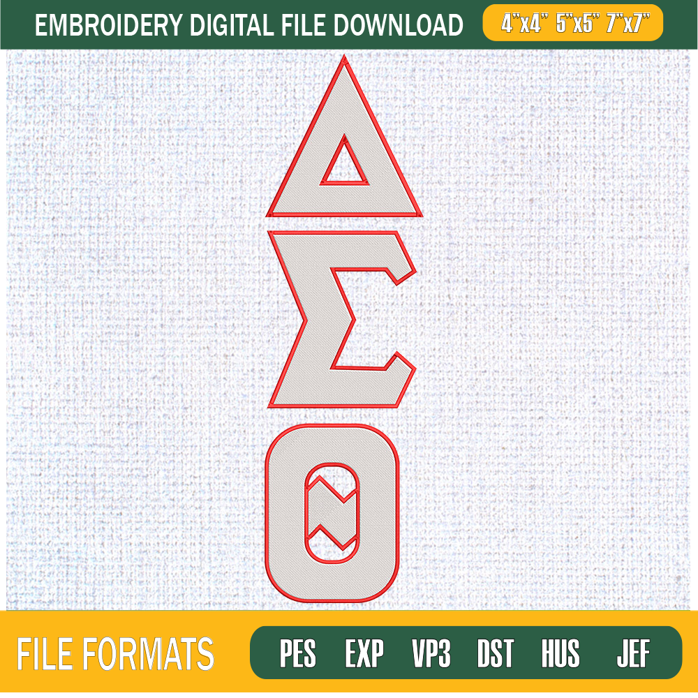 Line Delta Sigma Theta Embroidery Designs, Historically Blac | Inspire ...