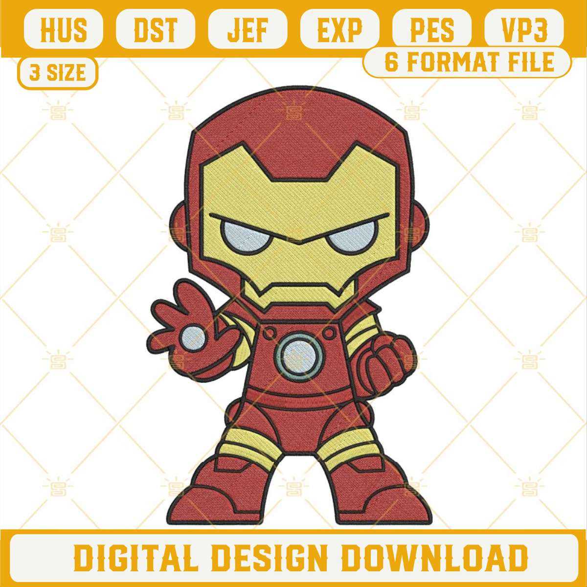 Baby Iron Man Embroidery Files, Super Hero Embroidery Design | Inspire ...