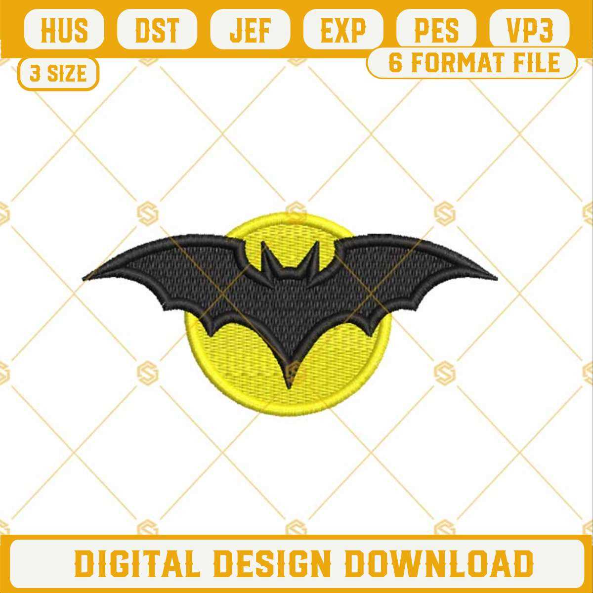 Batman Logo Symbol Embroidery Designs, Batman Embroidery Des | Inspire ...