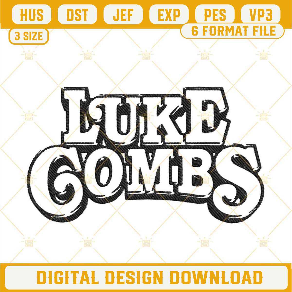 Luke Combs Embroidery Designs, American Country Music Singer | Inspire ...
