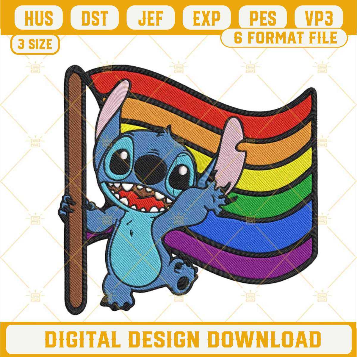 Stitch With Pride Flag Embroidery Designs, Funny LGBT Month | Inspire ...