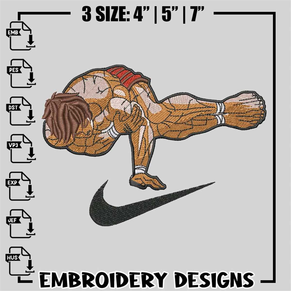 Baki Hanma Pose embroidery design, Baki embroidery, anime de | Inspire ...