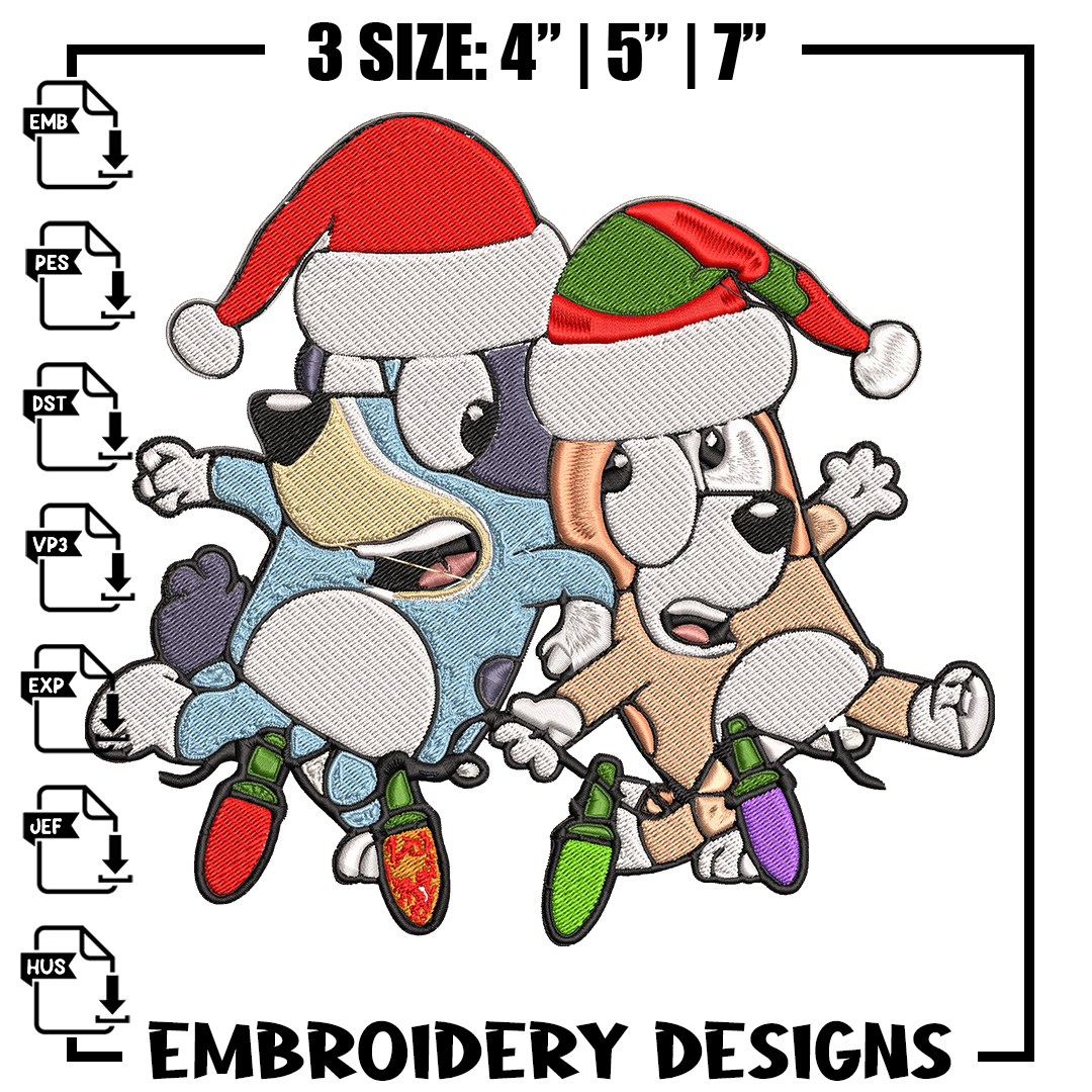 Bluey x Bingo Embroidery Design, Bluey Embroidery, Embroider | Inspire ...