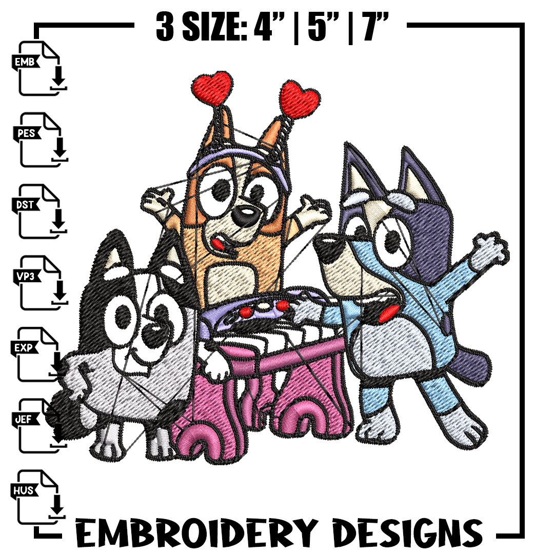 Happy birthday bluey Embroidery, Bluey Embroidery, Embroider | Inspire ...