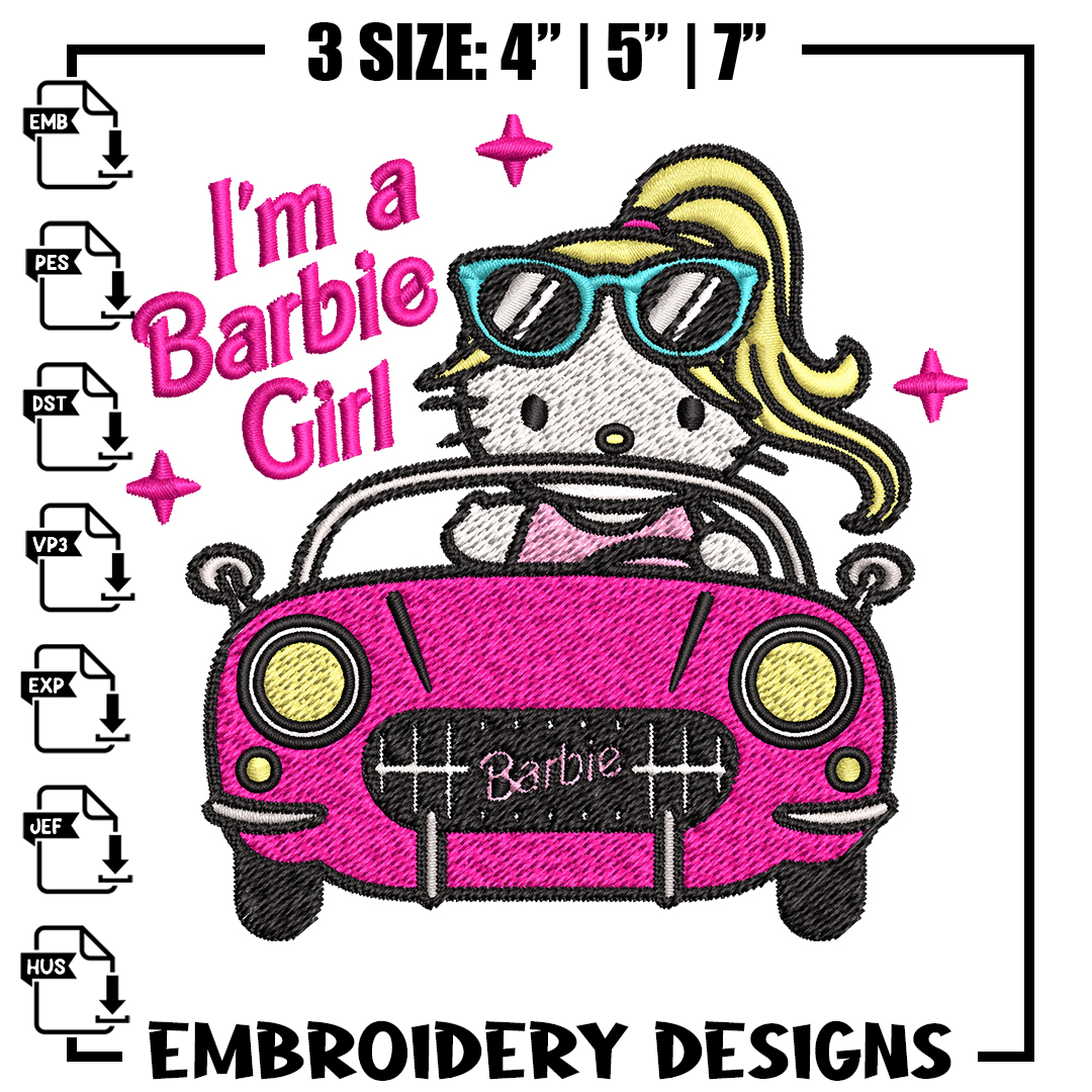 Im a barbie girl Embroidery design, Barbie logo Embroidery, | Inspire ...