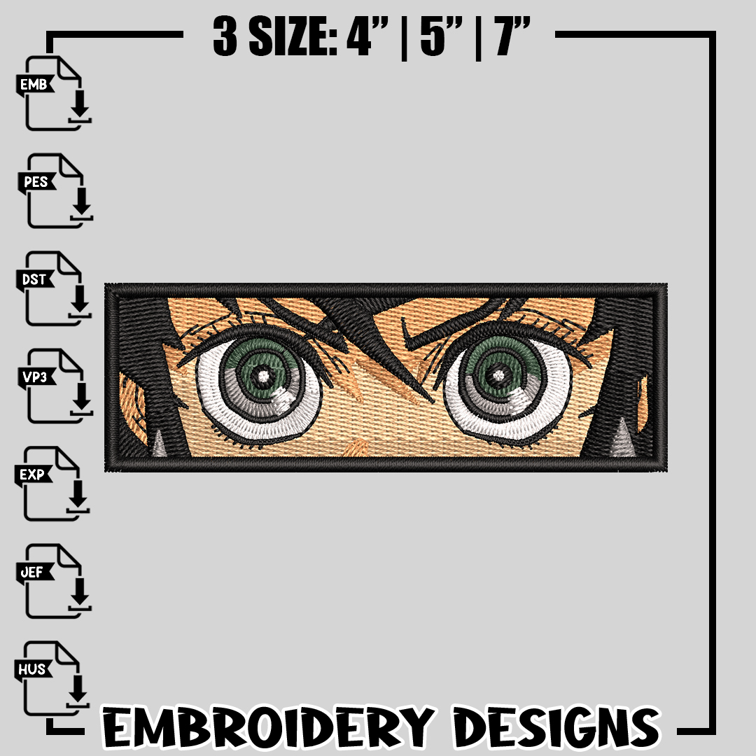 Inosuke Eyes embroidery design, Kimetsu no Yaiba embroidery, | Inspire ...