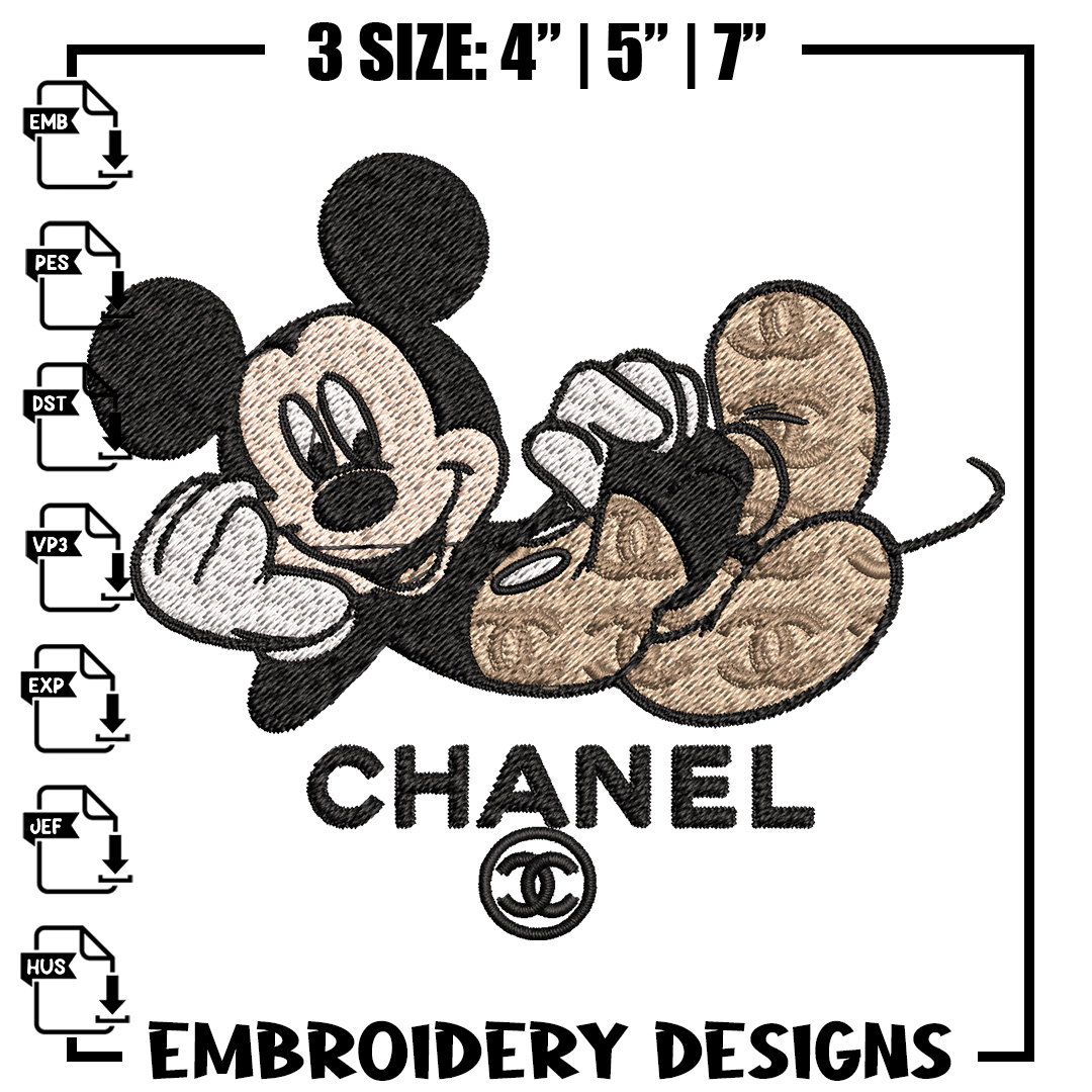 Mickey disney chanel Embroidery Design, Chanel Embroidery, B | Inspire ...