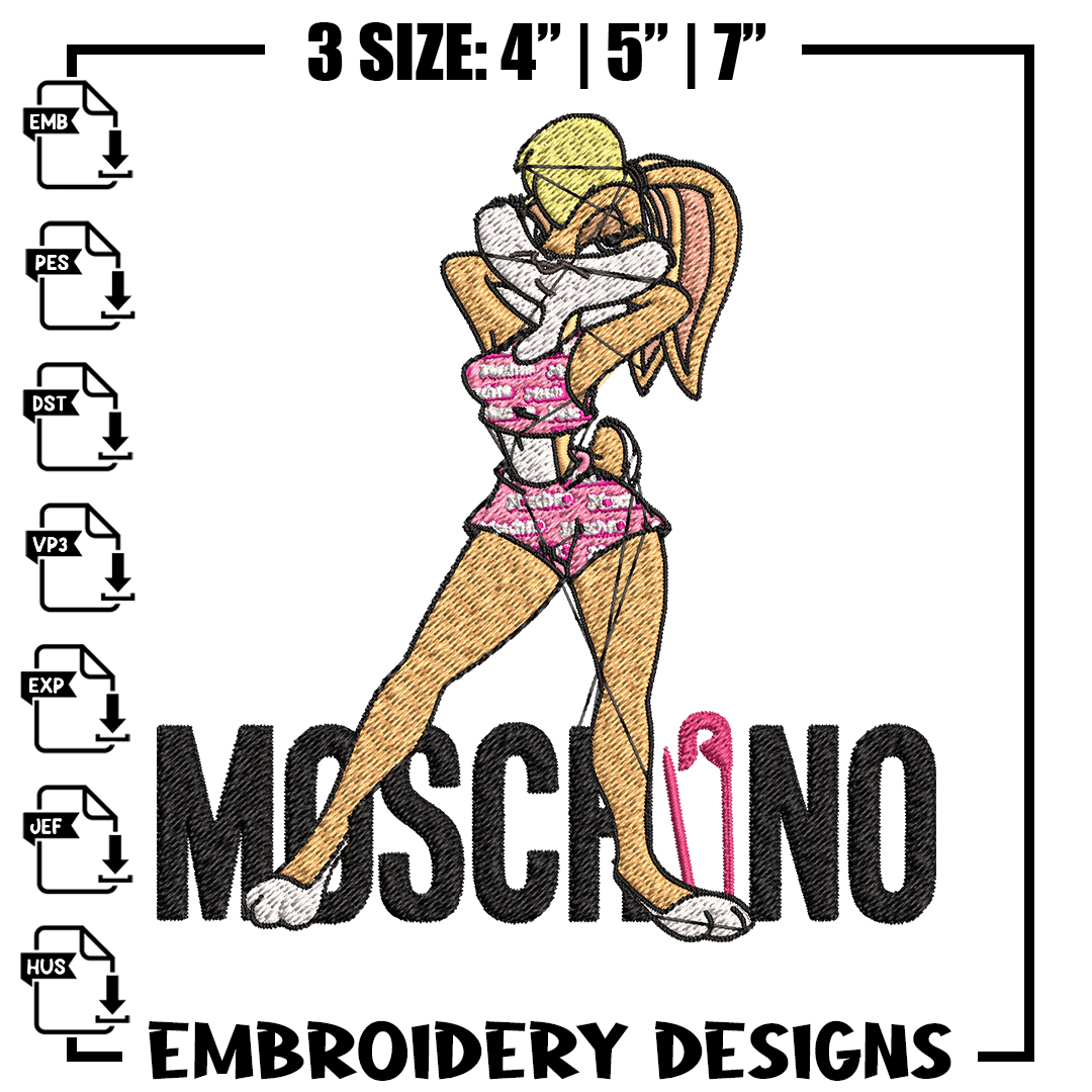 Moschino Milano Lola Bunny Embroidery design, Lola Bunny Emb | Inspire ...