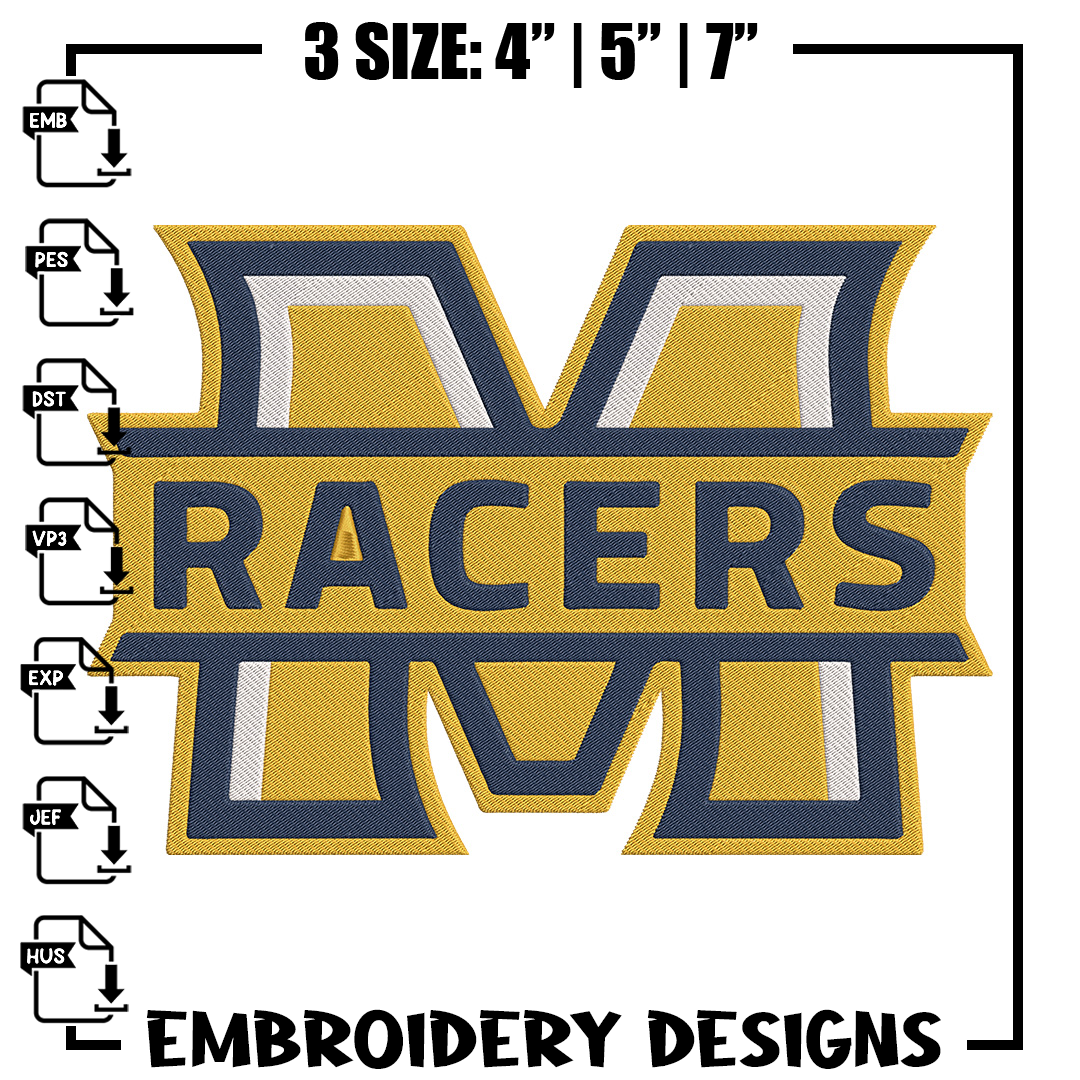Murray State logo embroidery design, NCAA embroidery,Sport e | Inspire ...