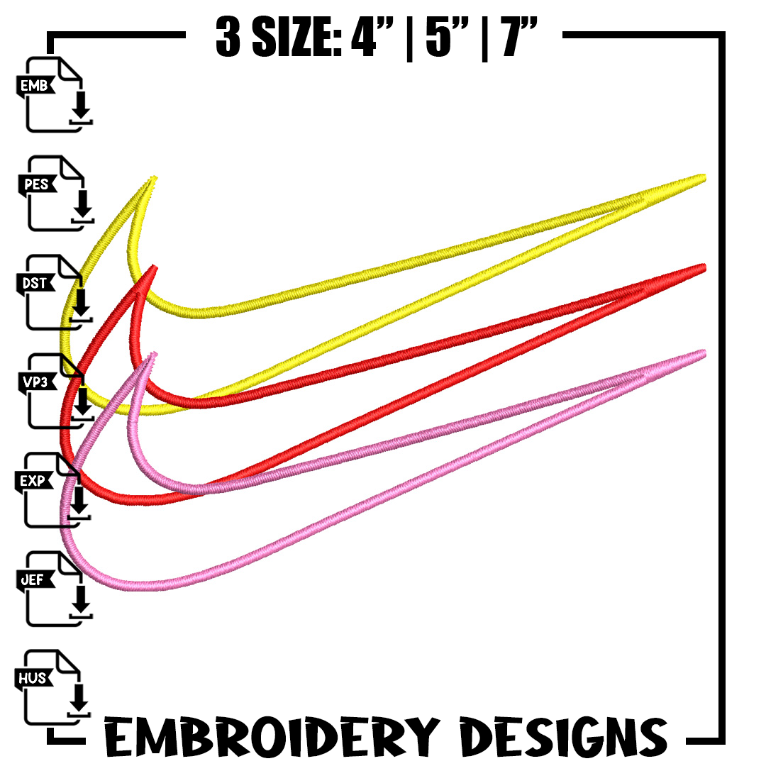 Nike 3 sign embroidery design, Logo embroidery, Nike design, | Inspire ...