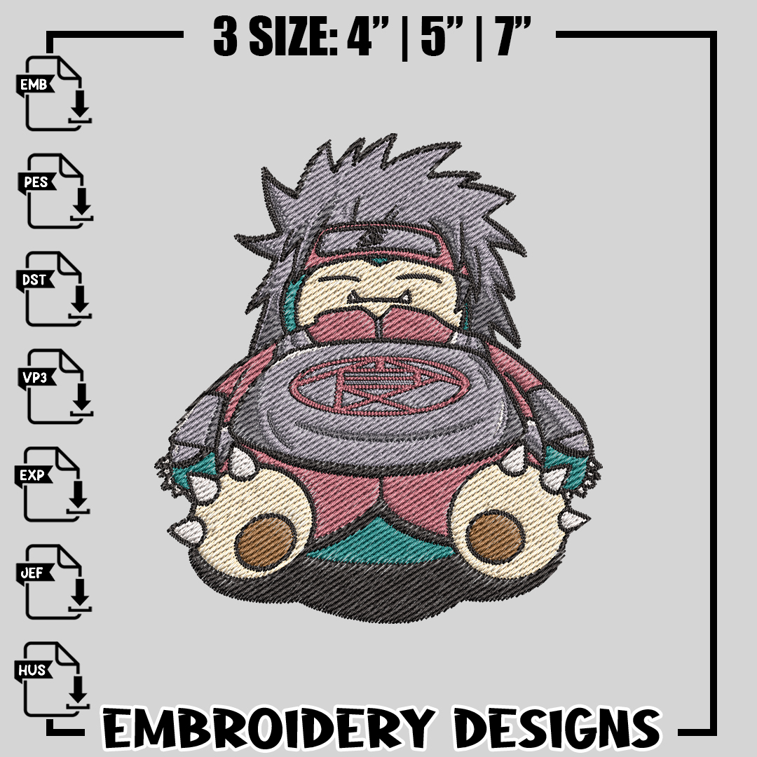 Snorlax samurai embroidery design, Pokemon embroidery, anime | Inspire ...