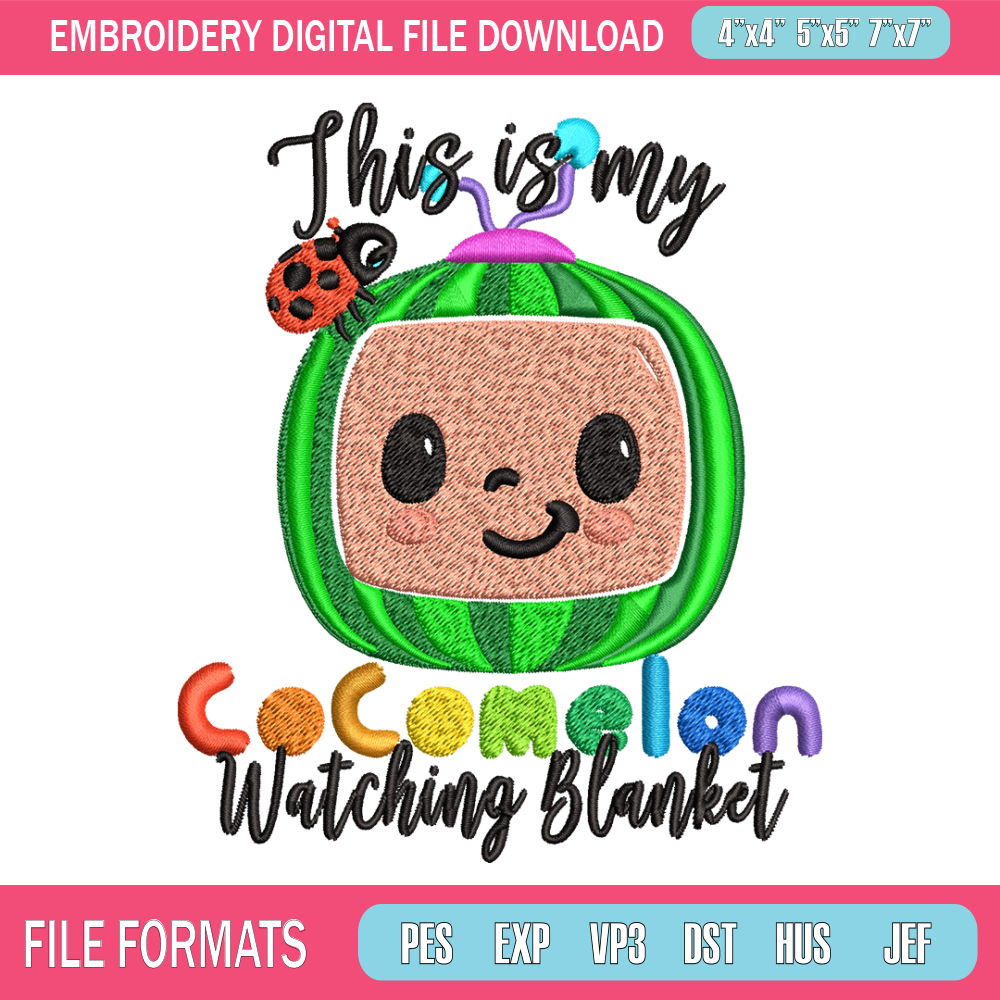 Cocomelon Logo Embroidery design, Cocomelon Embroidery, logo - Inspire ...