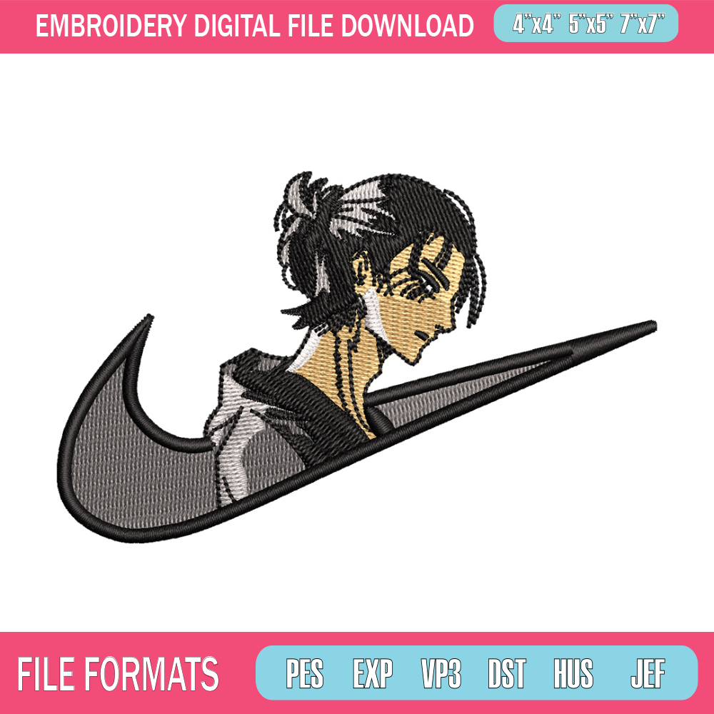Eren nike embroidery design, Aot embroidery, Embroidery file | Inspire ...