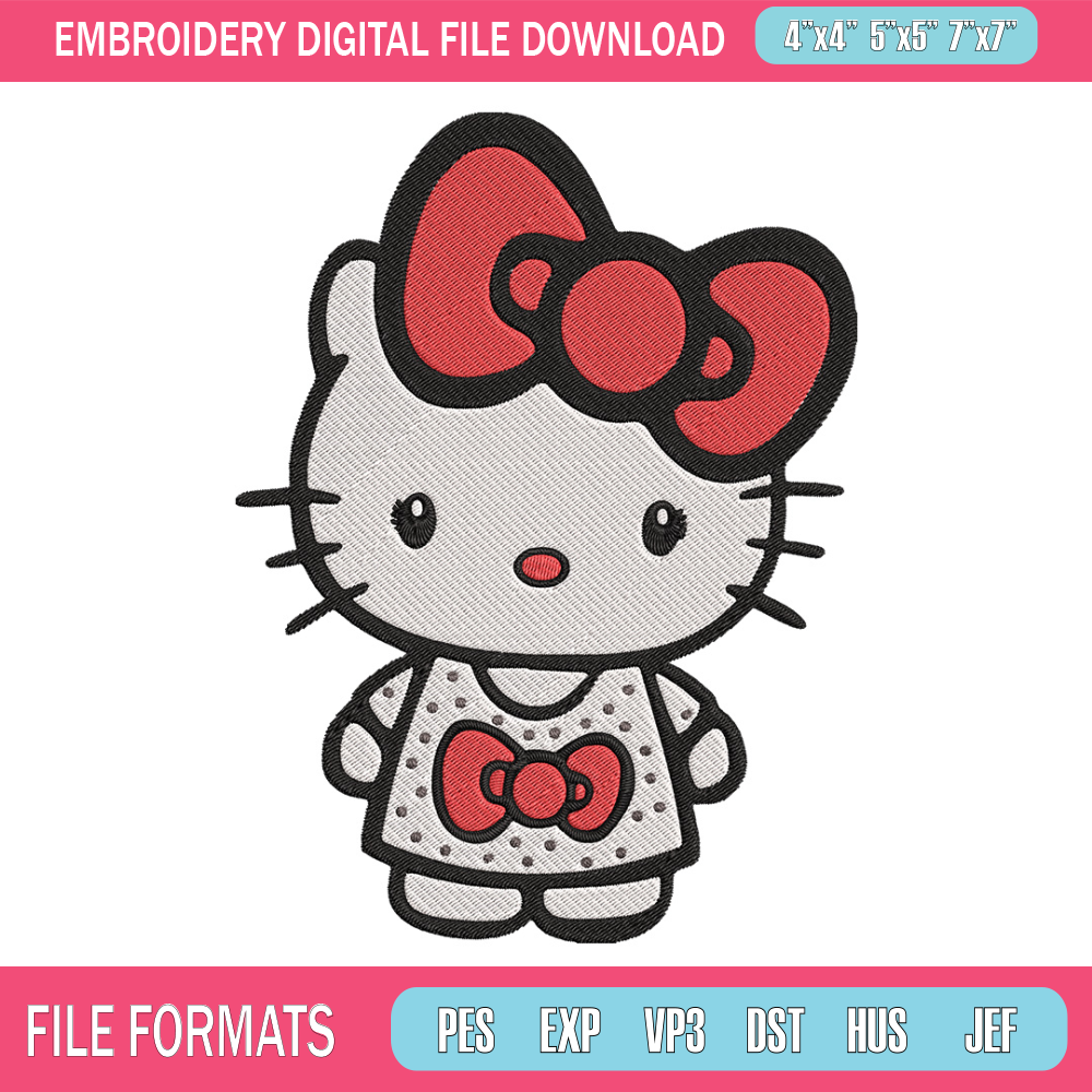 Hello kitty cute Embroidery Design,Hello kitty Embroidery,Em | Inspire ...