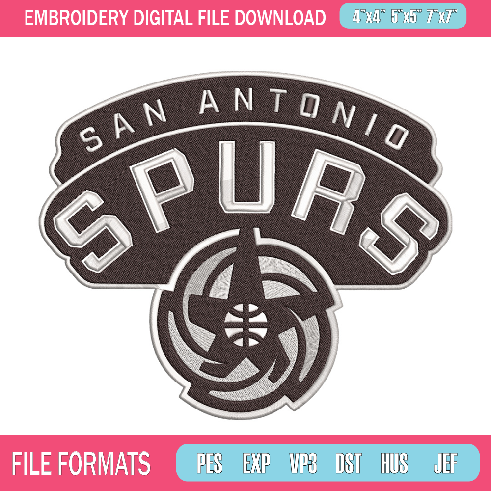 San Antonio Spurs logo embroidery design, NBA embroidery, Em | Inspire ...