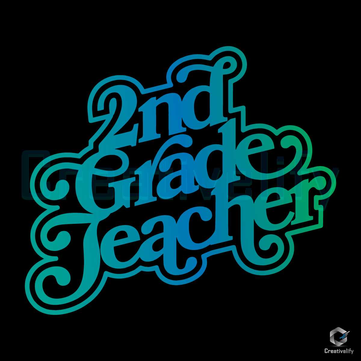 2nd Grade Teacher SVG Back To School Design File | Inspire Uplift
