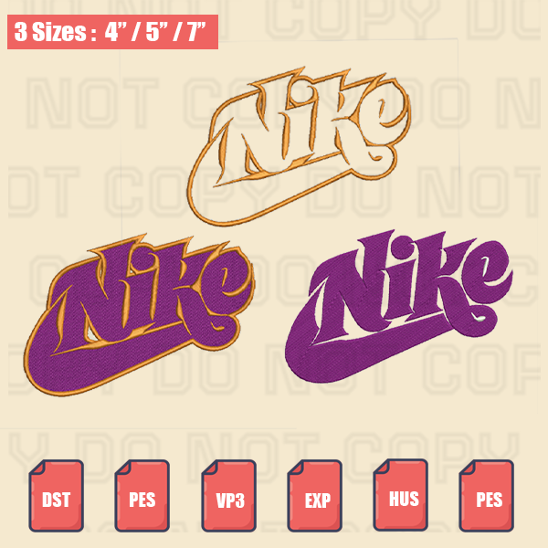 3 Logo Nike Embroidery Designs, Machine Embroidery Pattern, | Inspire ...