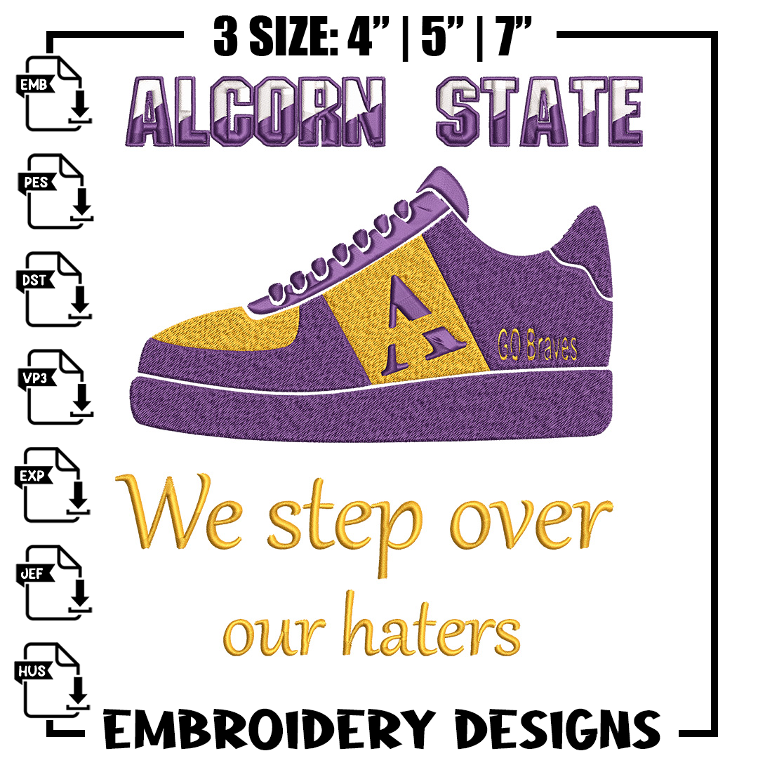Alcorn State University logo embroidery design,NCAA embroide | Inspire ...