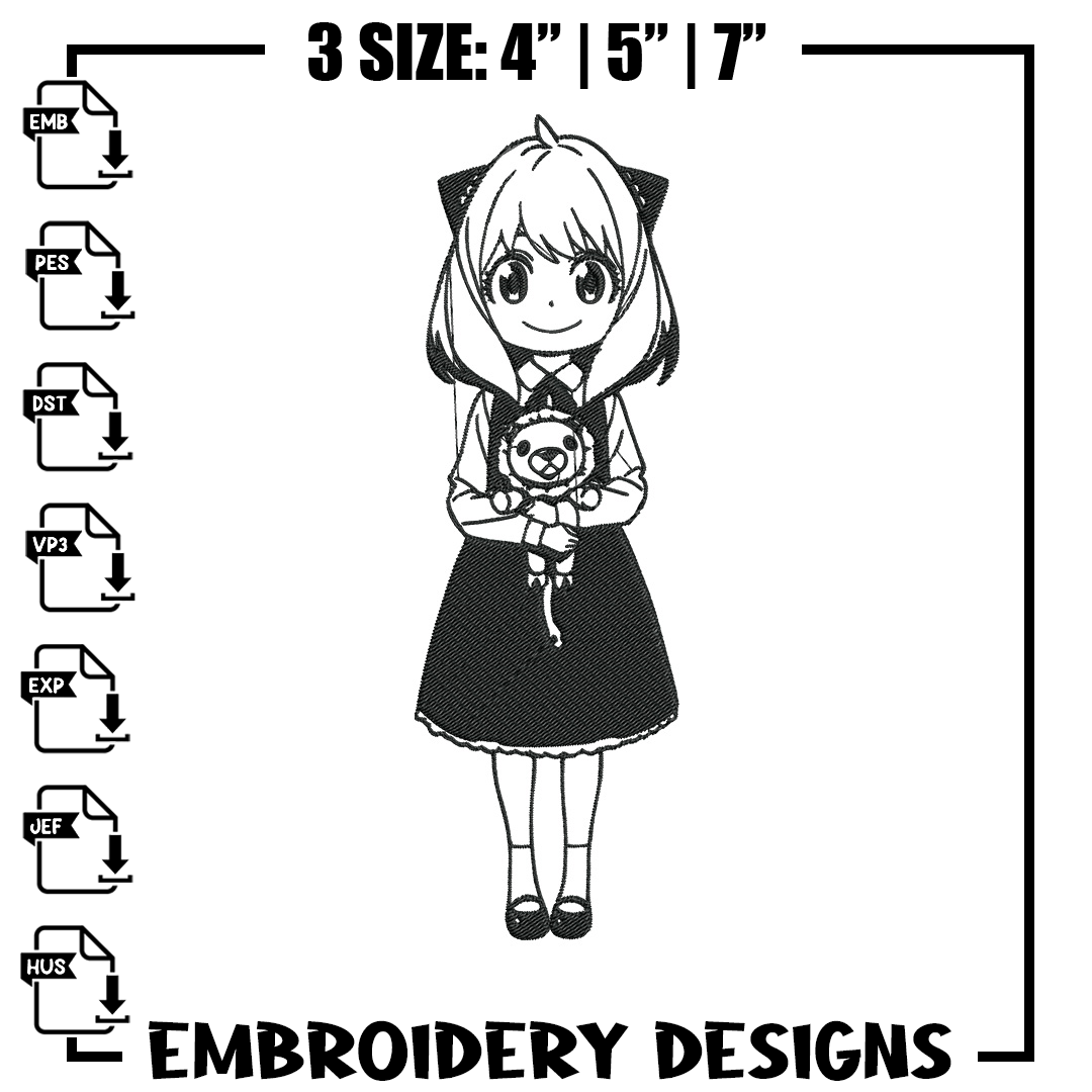 Anya Forger Embroidery Design, Spy x family Embroidery, Embr - Inspire ...