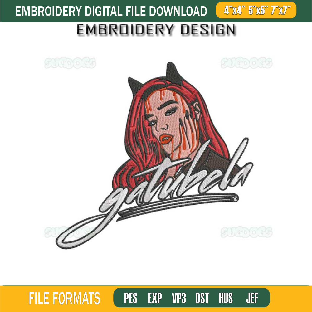 Karol G Gatubela Embroidery Design File, Karol G Embroidery | Inspire ...