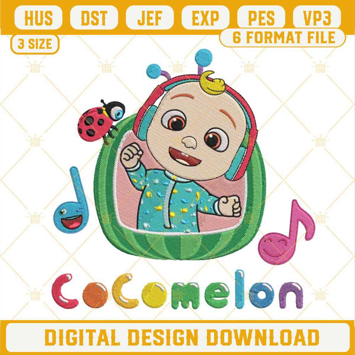 Cocomelon Embroidery Designs, Cocomelon Embroidery Design Fi - Inspire ...