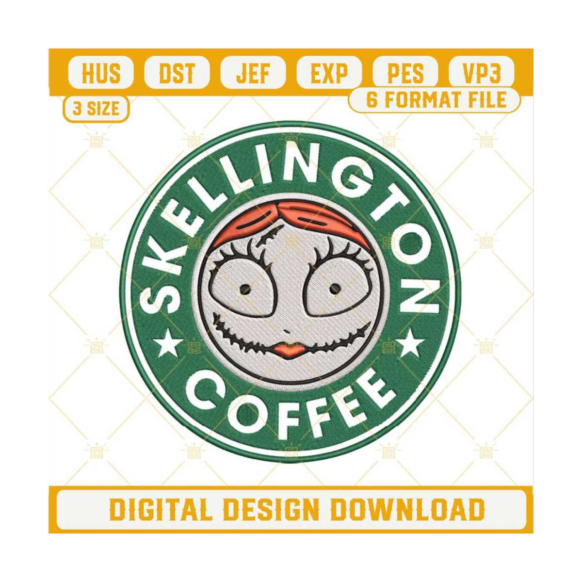 Jack Skellington Sally Coffee Machine Embroidery Designs Fil | Inspire ...
