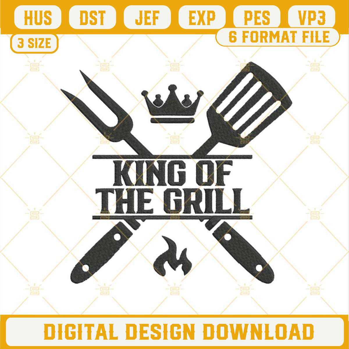 King Of The Grill Embroidery Designs, BBQ Grill Embroidery D | Inspire ...