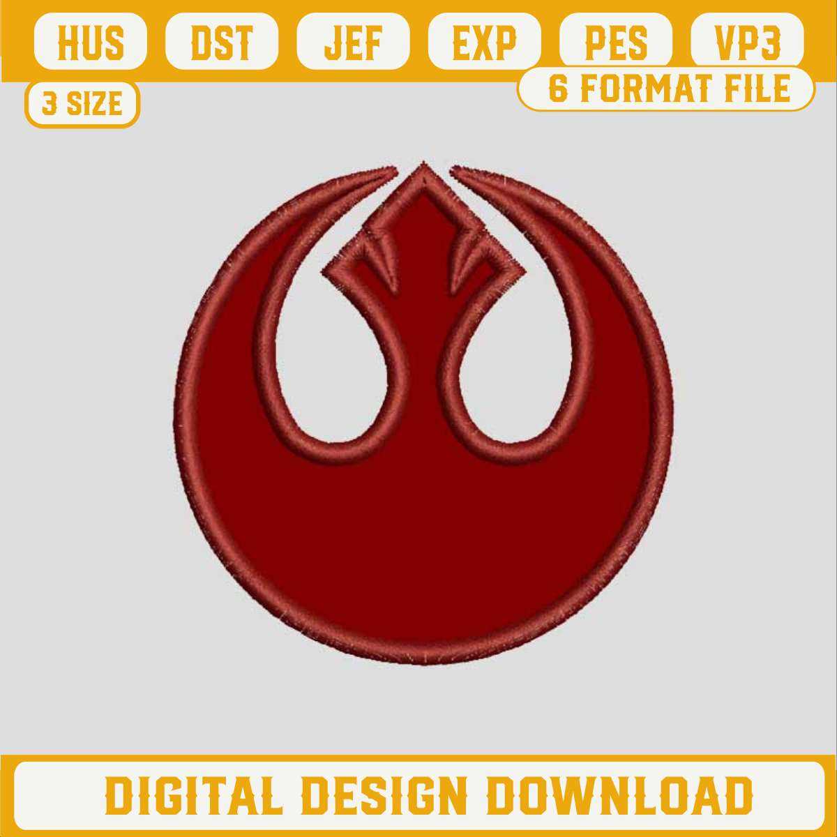 Rebel Alliance Embroidery Design, Star Wars Embroidery Files | Inspire ...