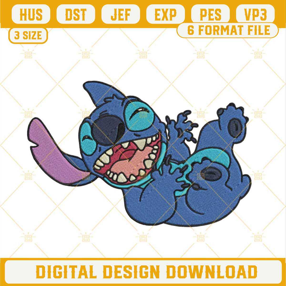 Stitch Laughing Embroidery Designs, Disney Stitch Machine Em | Inspire ...